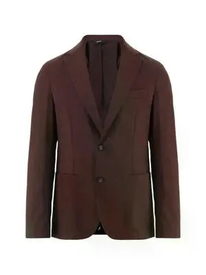 BOSS Single-breasted Notched-lapels Blazer - Brown