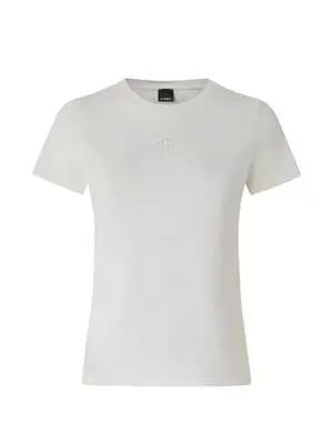 Pinko T-shirt With Love Birds Logo - White