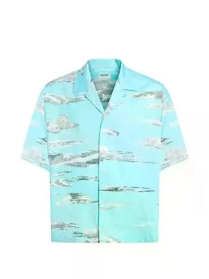 Moschino Archive Clouds Cotton-poplin Shirt - Blue
