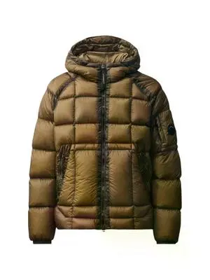 C.P. COMPANY Lens-detail Quilted Padded Jacket - Brown