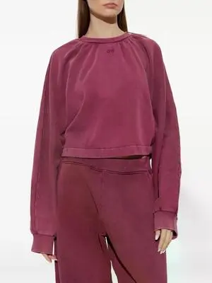 Off-White Logo-embroidered Cropped Sweatshirt