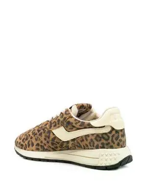 AUTRY Leopard-print Leather Sneakers