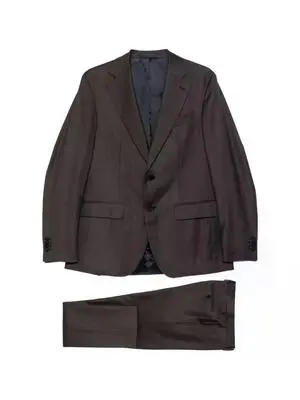 Caruso Single-breasted Suit - Brown