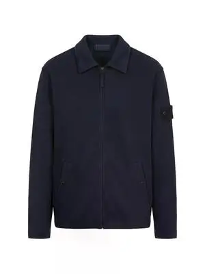 Stone Island Logo-patch Zip-up Sweater