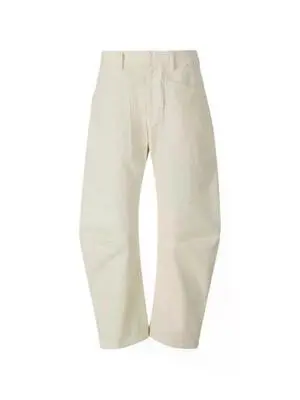 NILI LOTAN Corduroy Panelled Trousers - Neutrals