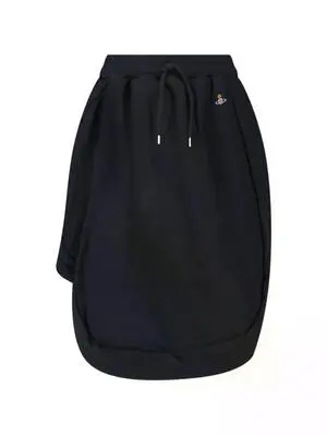 VIVIENNE WESTWOOD Zingara Orb-embroidered Drawstring Midi Skirt - Black