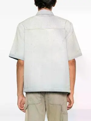 Amiri Crystal-embellished Logo-patch Shirt