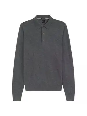 BOSS Merino Wool Polo Sweater
