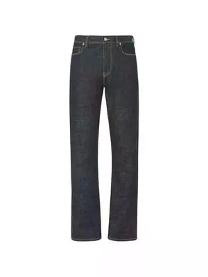 Fendi Logo-patch Contrast-stitch Jeans