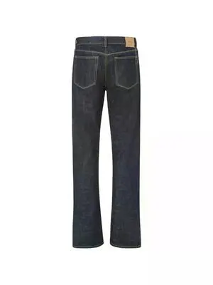 Fendi Logo-patch Contrast-stitch Jeans