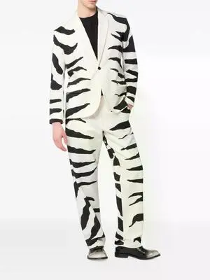 Moschino Heavyweight Printed Cotton Pants - Neutrals