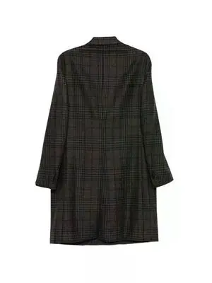 Caruso Checked Single-breasted Coat
