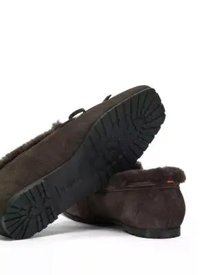 AeydĒ Jasper Shearling-trim Suede Loafers - Brown