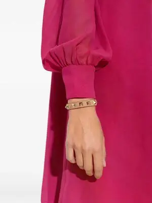 Valentino Garavani Rockstud Suede Bracelet Neutrals