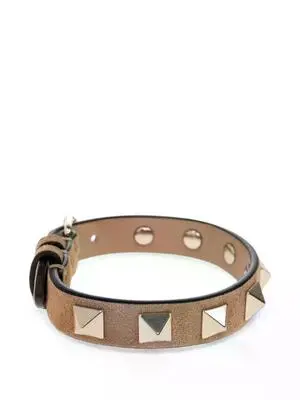 Valentino Garavani Rockstud Suede Bracelet - Neutrals