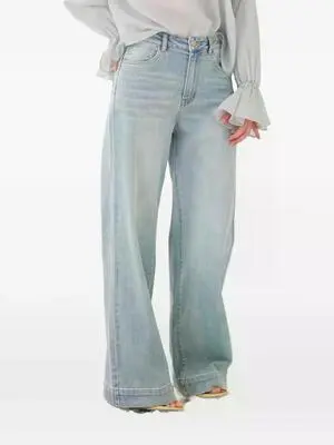 ELEH Belt-loop Wide-leg Jeans - Blue