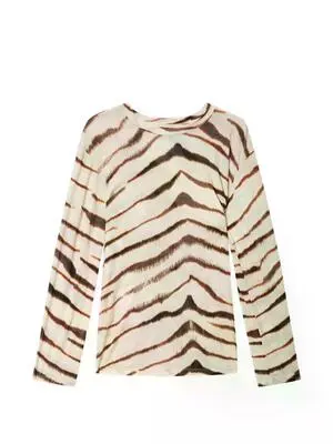 Isabel Marant Étoile Zakane Zebra-print Jersey T-shirt