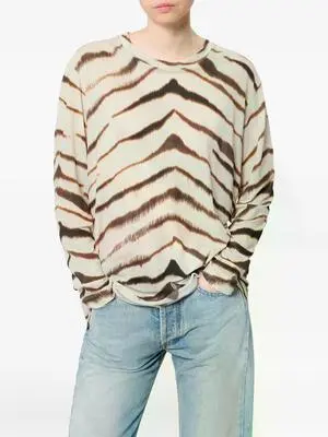 Isabel Marant Étoile Zakane Zebra-print Jersey T-shirt