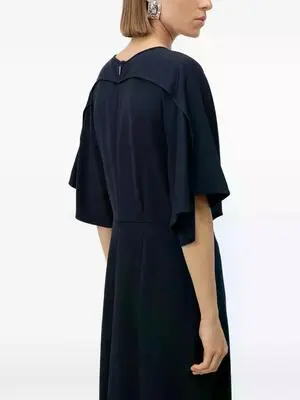 BOSS Long Office Dress In Stretch Crepe
