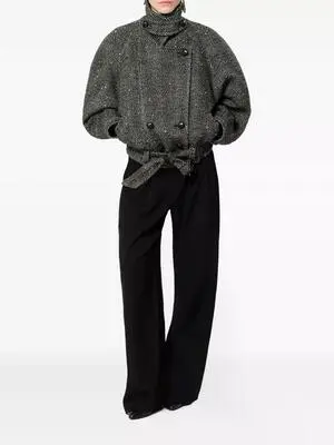 Isabel Marant Étoile Elvane Chevron Wool Jacket - Black