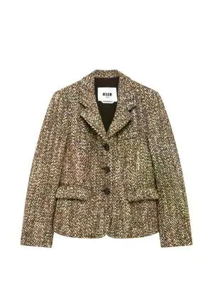 MSGM Single-breasted Jacket - Brown