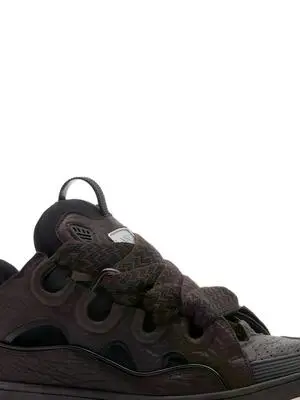 LANVIN Curb Lace-up Sneakers - Brown