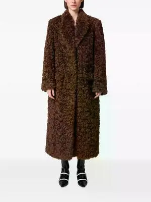 MSGM Faux-shearling Double-breasted Coat