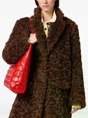 MSGM Faux-shearling Double-breasted Coat