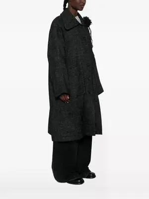 Soh Floral-applique Single-breasted Coat