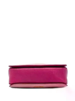 Miu Miu 2010-2026 Bicolor Goatskin Madras Satchel - Pink