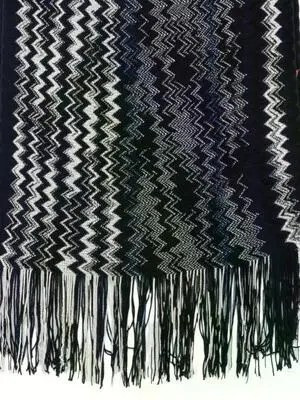 Missoni Zigzag-knit Fringed Scarf