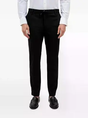BOSS Drawstring-waist Trousers - Black