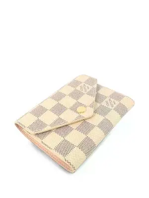 LOUIS VUITTON Victorine Damier Azur Patterned Wallet - Neutrals