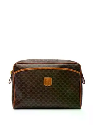 Celine 1997 Macadam Coated Canvas Clutch Bag