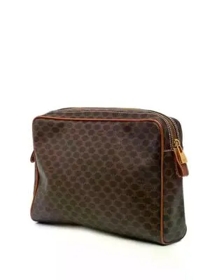 Celine 1997 Macadam Coated Canvas Clutch Bag