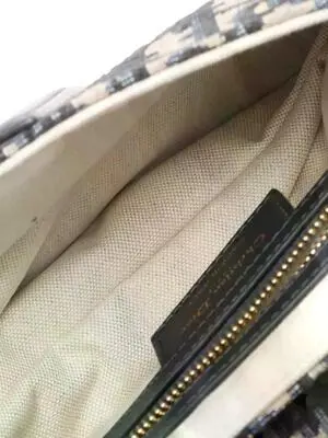 Dior 2000-2026 Mini Oblique Canvas Saddle Bag Satchel