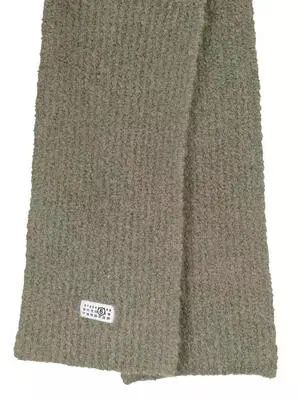 MAISON MARGIELA Hooded Ribbed-knit Scarf - Green