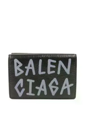 Balenciaga Graffiti-print Trifold Wallet