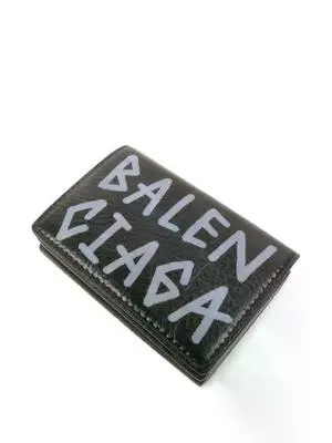 Balenciaga Graffiti-print Trifold Wallet