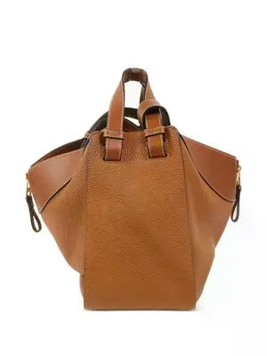 Loewe Hammock Leather Tote Bag - Brown