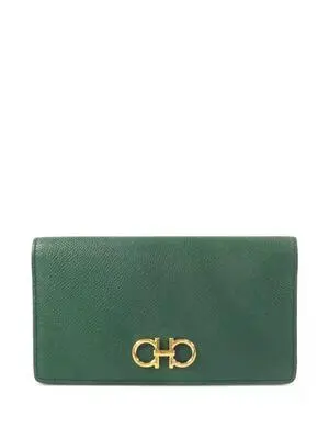 FERRAGAMO Gancini Long Wallet - Green