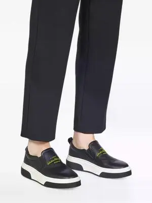 FERRAGAMO Logo-print Leather Sneakers