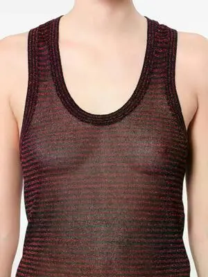 Isabel Marant Étoile Cevara Striped Lurex Knit Tank Top