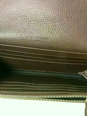 Balenciaga Longe Studded Leather Wallet