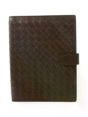 Bottega Veneta Intrecciato Leather Passport Case - Brown