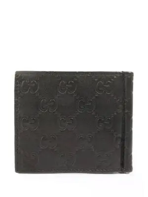 Gucci Guccissima Money Clip Wallet - Black