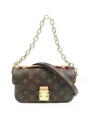 LOUIS VUITTON Pochette Metis Monogram Tote Bag - Brown