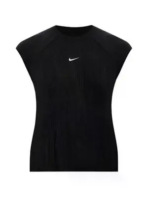 Nike Ribbed Logo-embroidered Top - Black