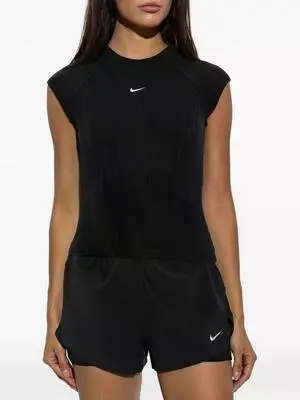 Nike Ribbed Logo-embroidered Top