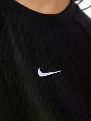 Nike Ribbed Logo-embroidered Top